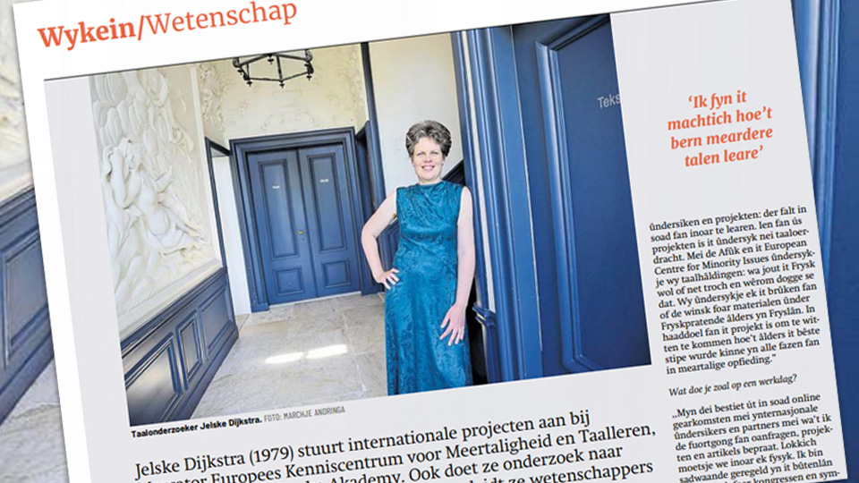 Persoon achter de wetenschap: taalonderzoeker Jelske Dijkstra - Fryske ...